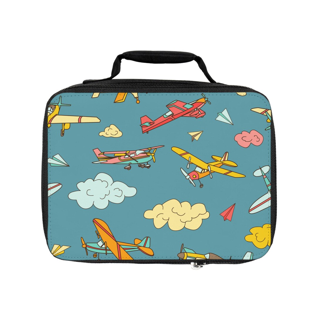 Airplane Lunch Bag, Plane School Lunch Box for Kids, Children, Pilot ...