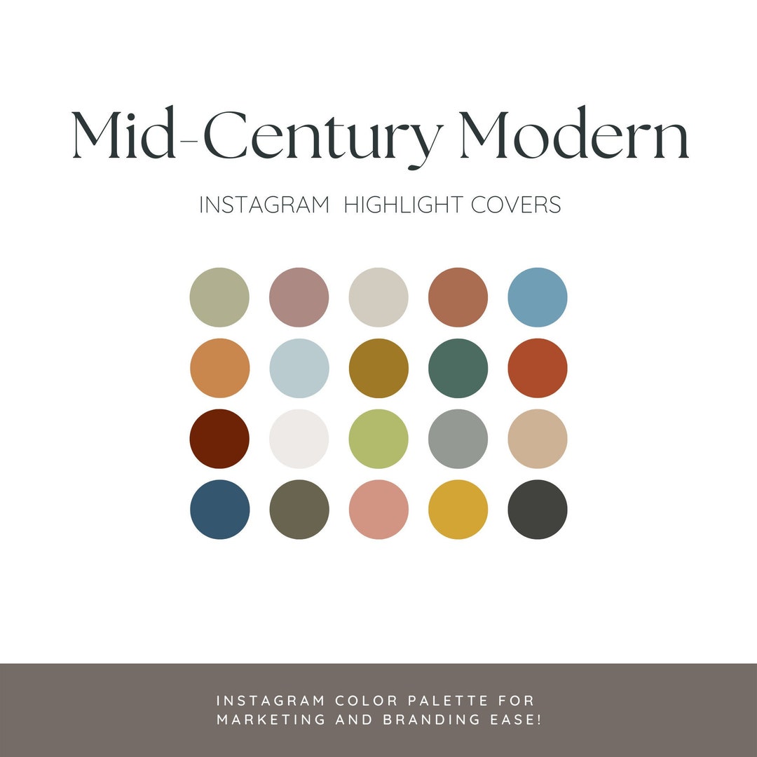 Mid-century Modern Instagram Highlight Covers| Trendy Instagram ...