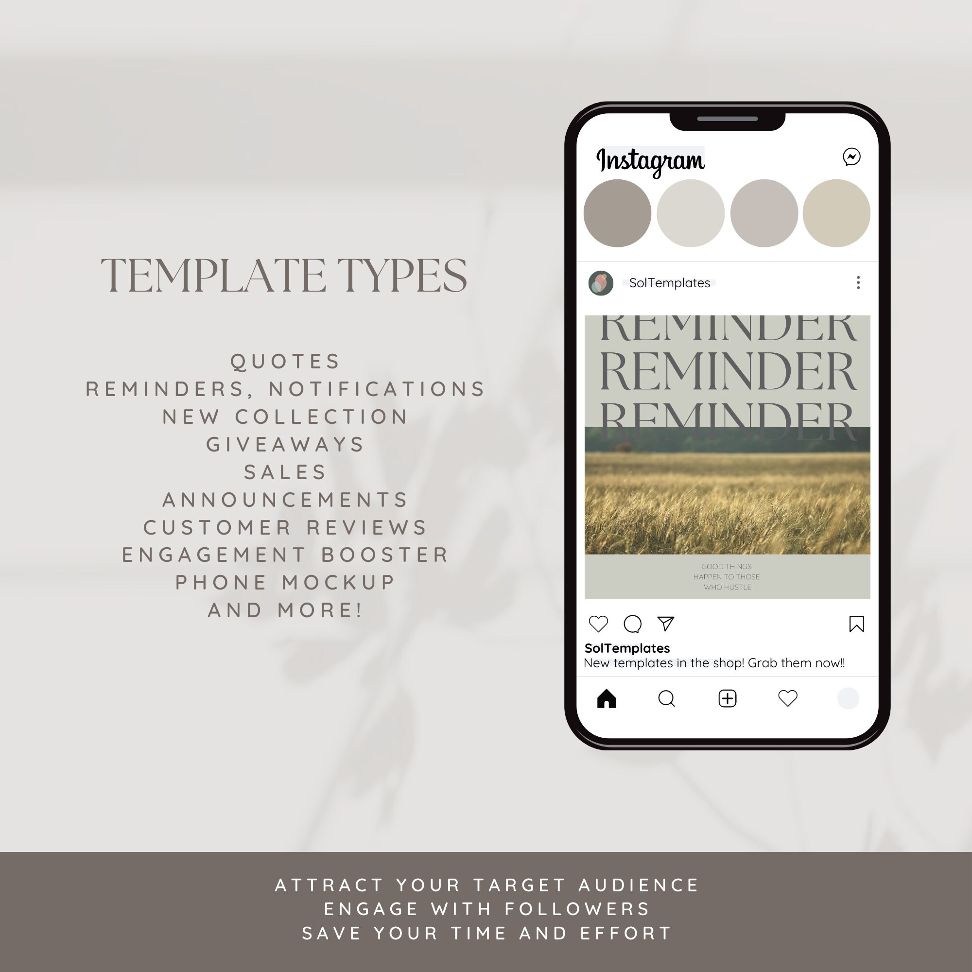 25 Grey Instagram Post Templates| Modern Templates| Engagement| Canva ...
