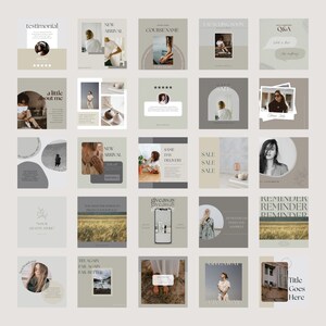 25 Grey Instagram Post Templates| Modern Templates| Engagement| Canva ...