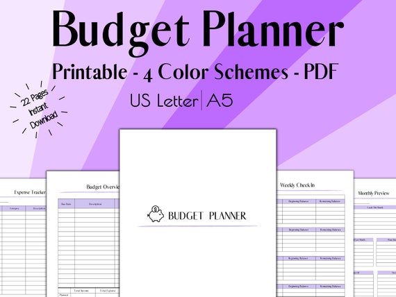 Printable Budget Planner Financial Journal Budget Binder - Etsy