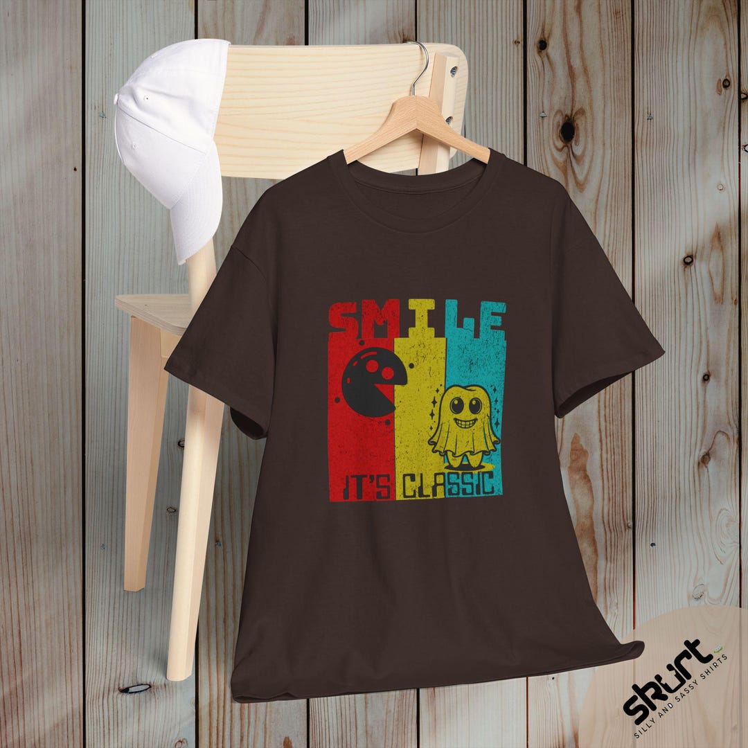 Pac Man Smile Retro Tee, Dentist Gift, Dental Shirt, Tooth Graphic T ...