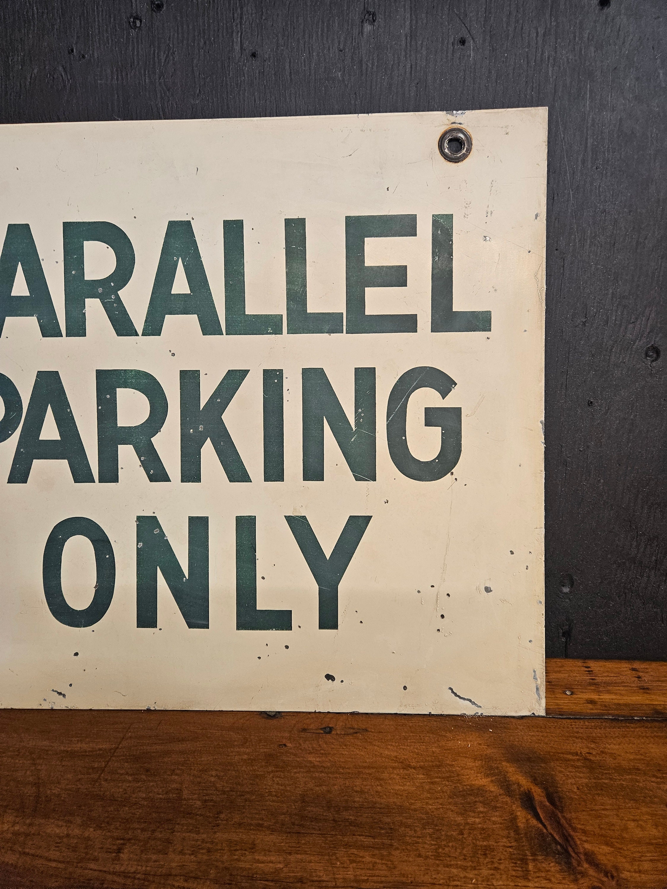 1940's City of Niagara Falls Parallel Parking Sign...original Heavy ...