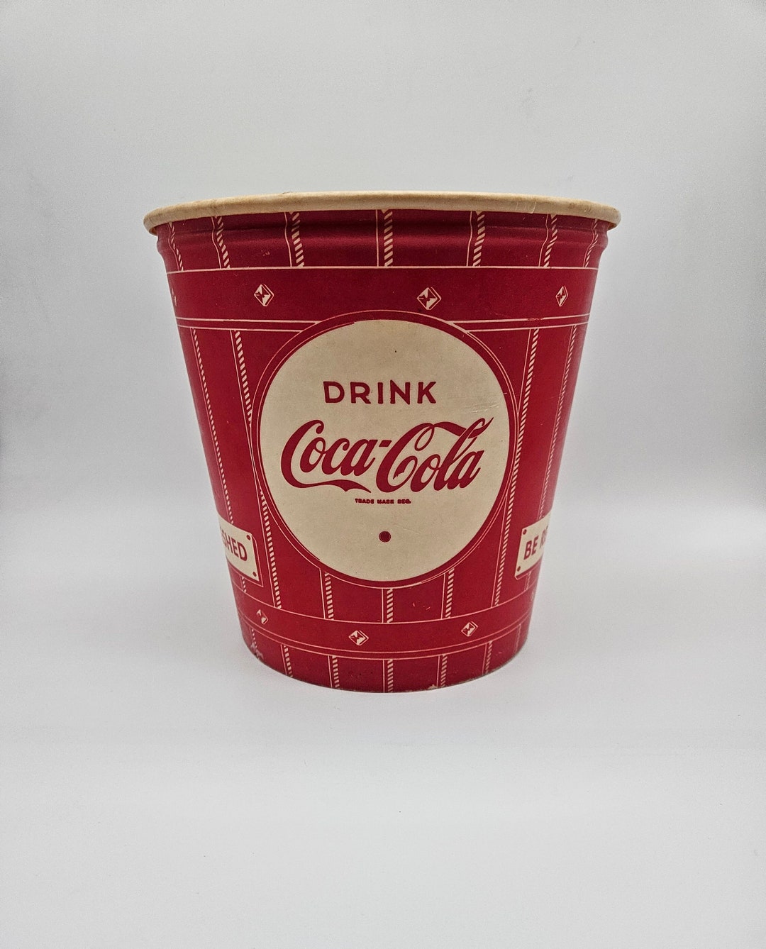 1950's Coca-cola Popcorn Bucket...movie Theatre Coke Bucket...original ...