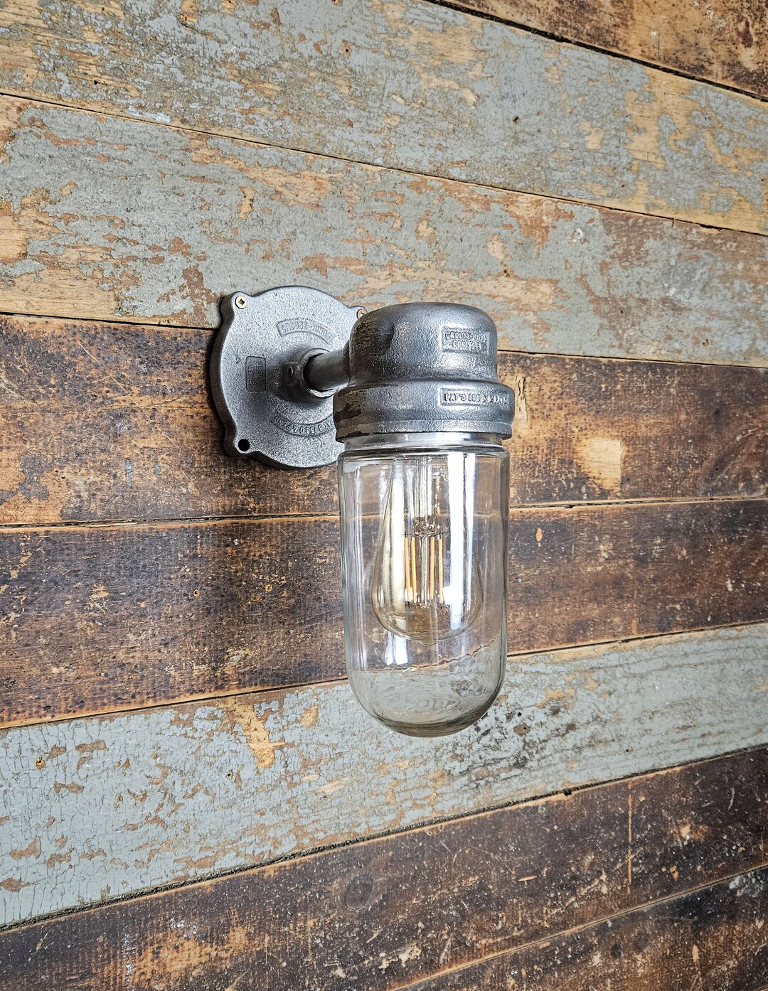 1940's Crouse Hind Safety Light...wall Mount Industrial Light Fixture ...