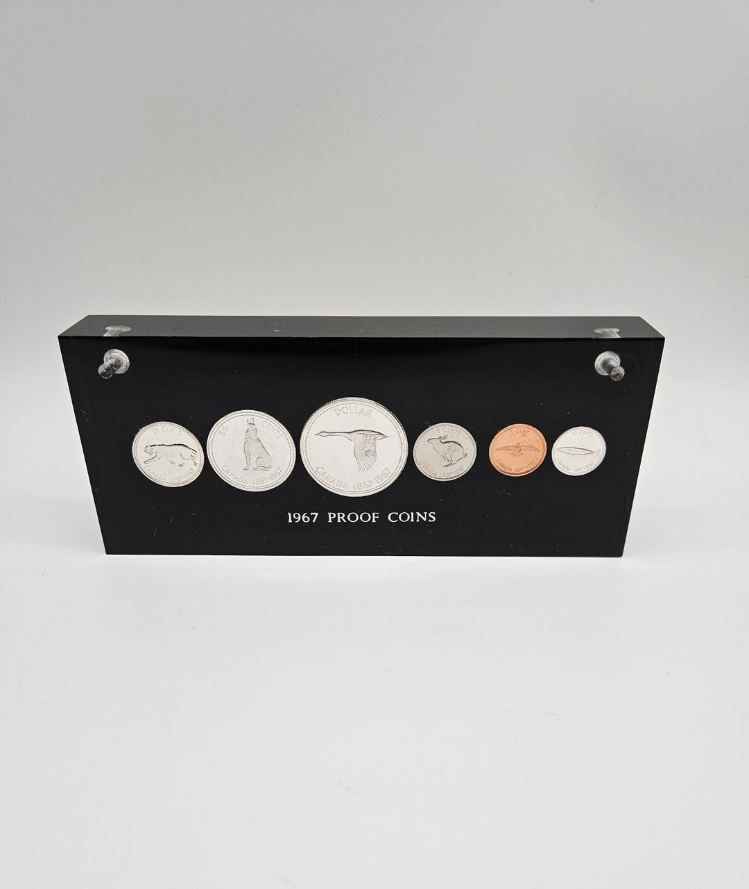 1967 Canadian Proof Coin Set...centennial Coin Set...acrylic Case Set ...