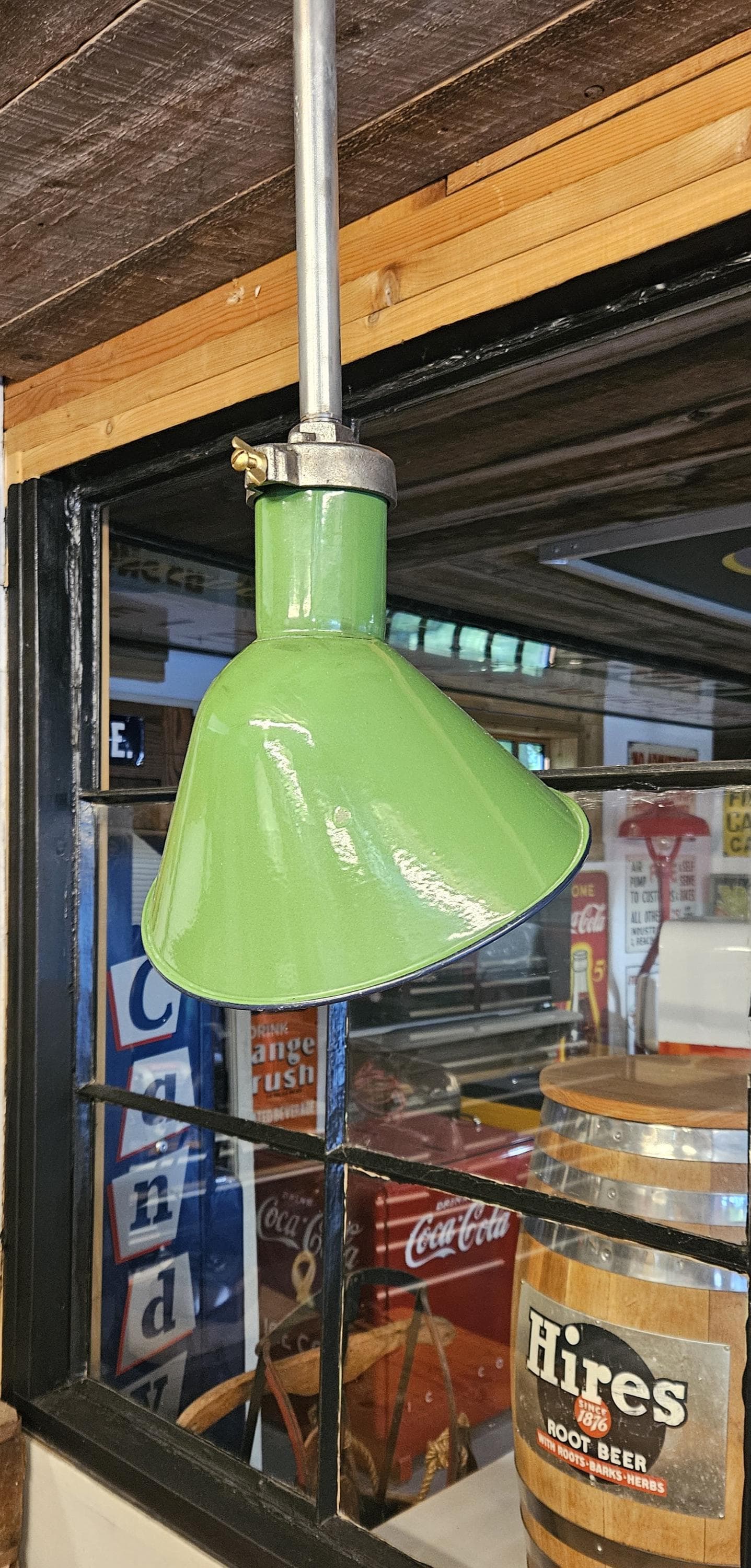 1930's Porcelain School House Light...angled Porcelain Shade...original ...