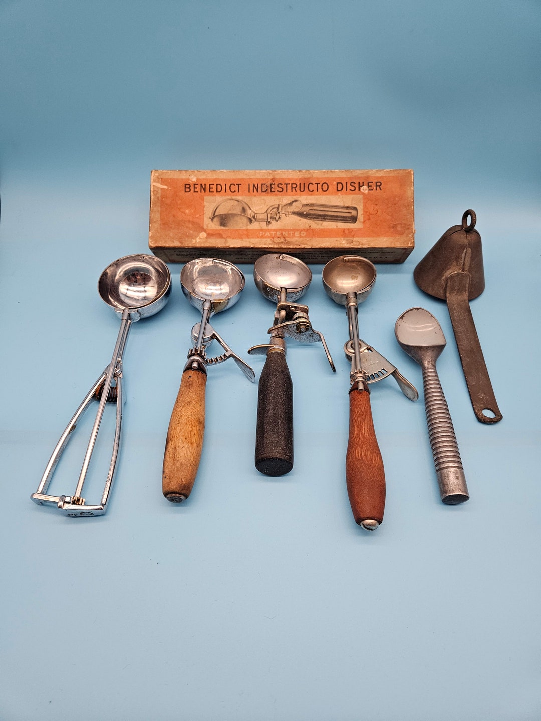 1880's to 1950's Ice Cream Scoops...lot of 6...rare and Hard to Find ...