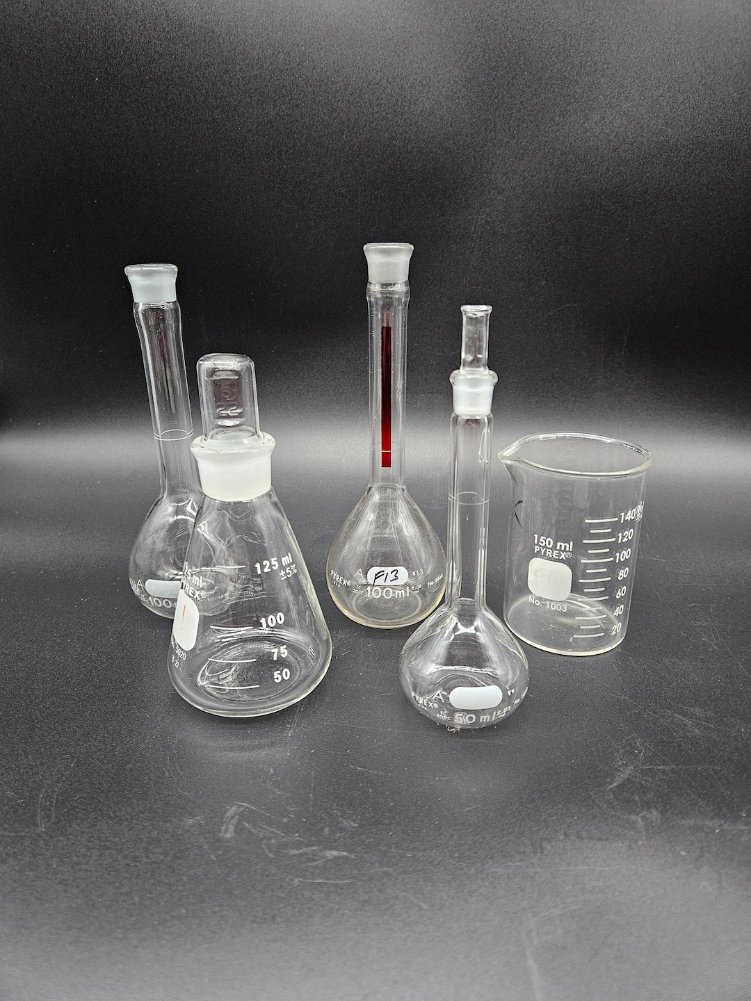 Vintage Pyrex Laboratory Glassware...lot of 5 Pieces...research ...