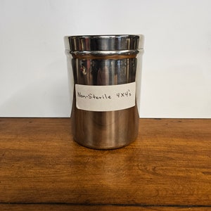 1950's Set of Medical Canisters...hospital Salvage...18/8 Stainless ...