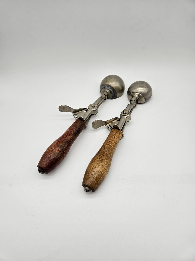 1920's Ice Cream Scoops...lot of 2 Antique Caron Brothers Scoops...made ...