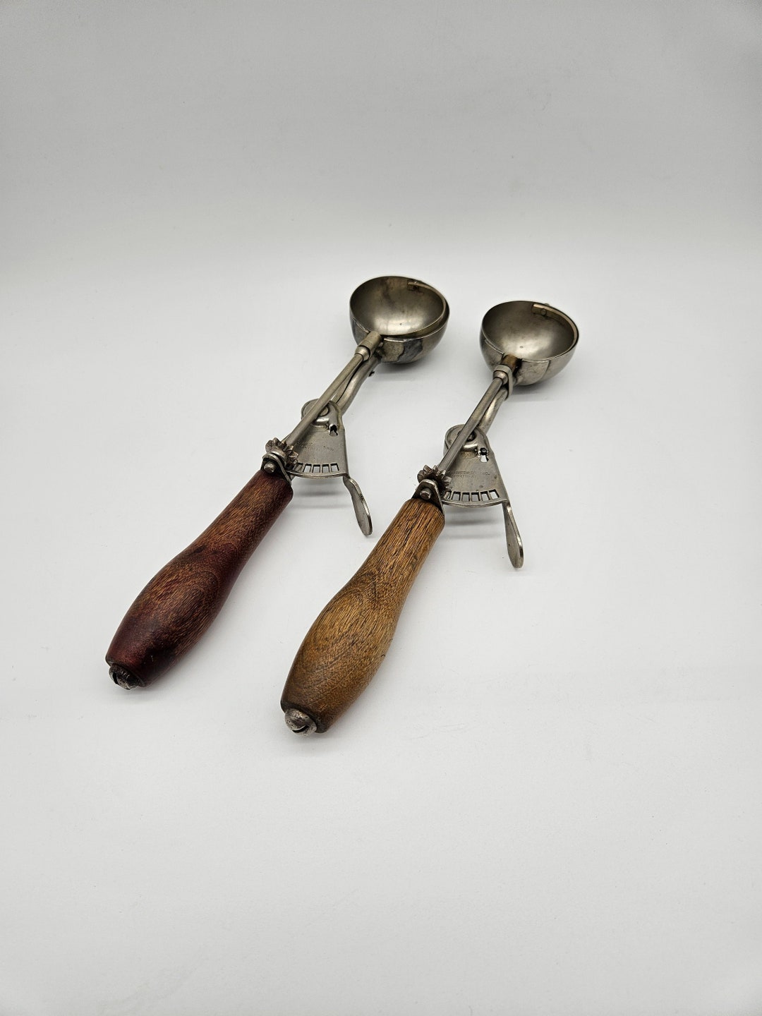 1920's Ice Cream Scoops...lot of 2 Antique Caron Brothers Scoops...made ...