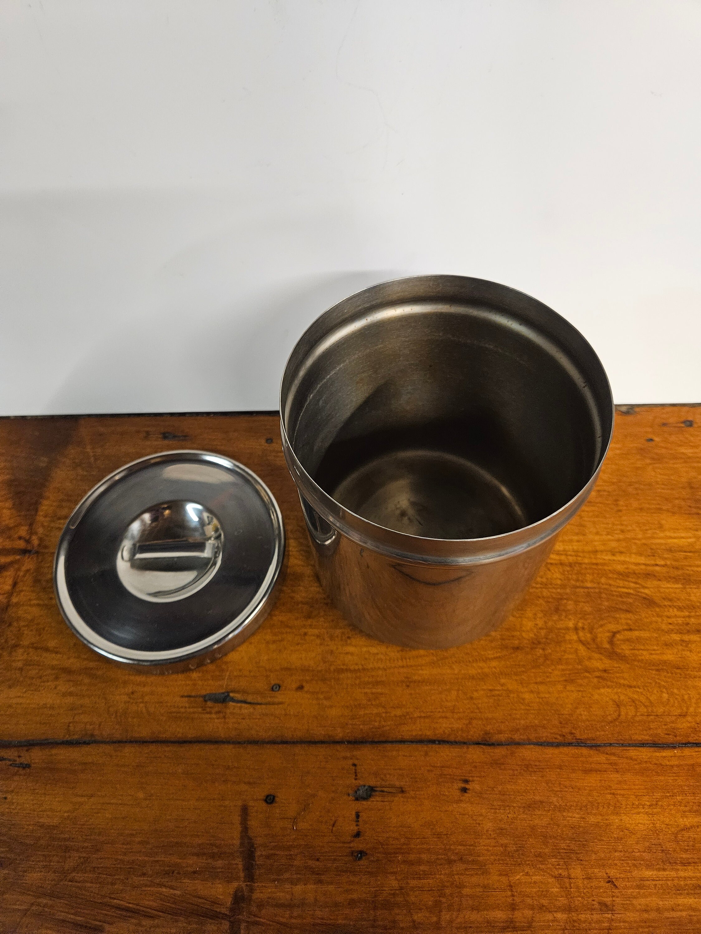 1950's Set of Medical Canisters...hospital Salvage...18/8 Stainless ...