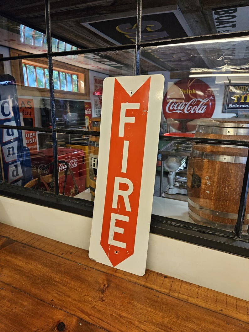 1960's Vintage fire Sign...salvaged From the Campbell's Soup Factory in ...