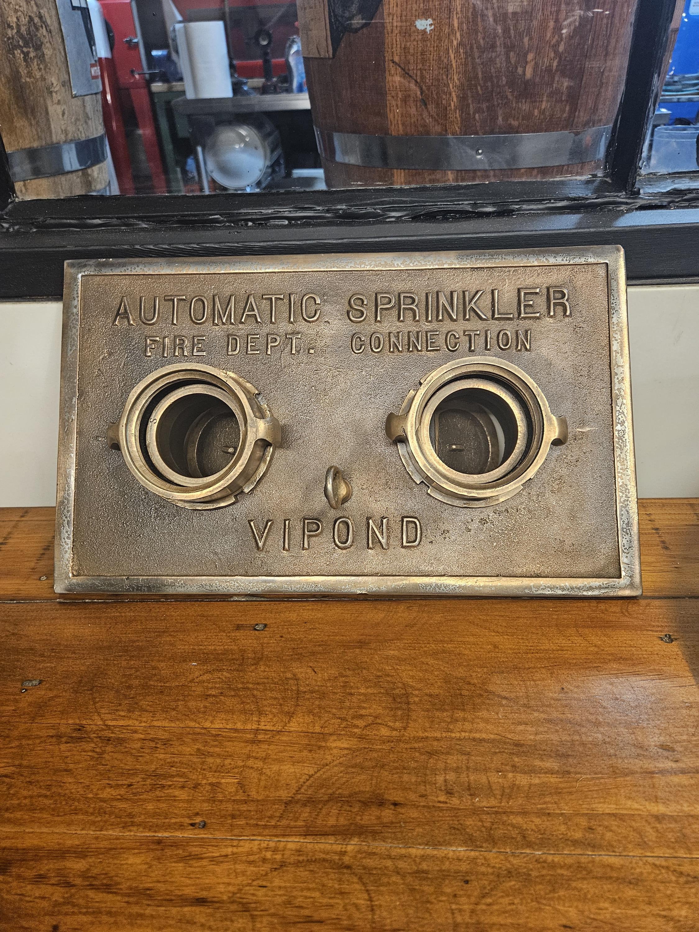 1940's Bronze & Brass Fire Department Connection...salvaged From the ...