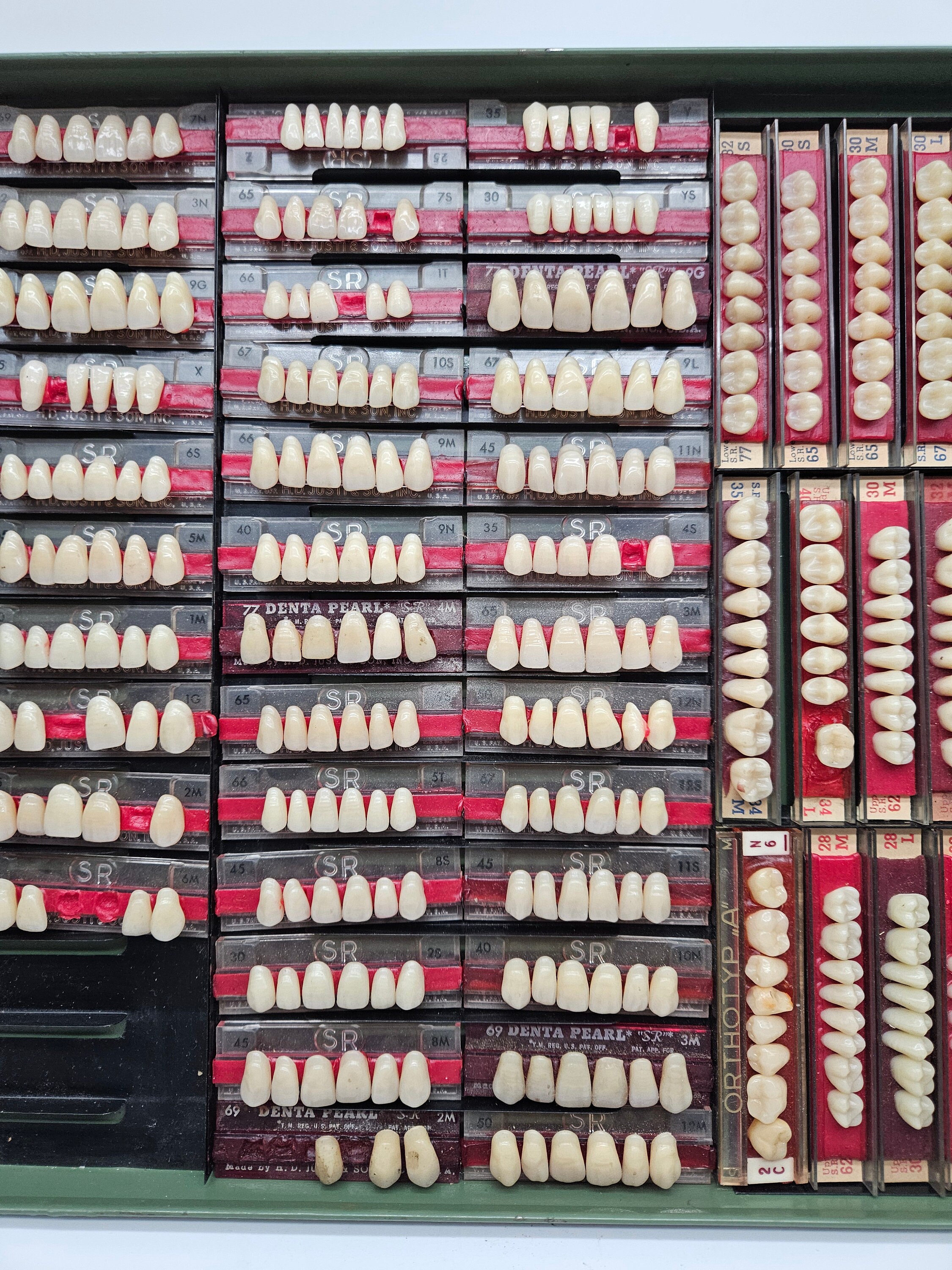 1950's "denta Pearl" Mold Guide...denture Kit...567 Teeth Total ...