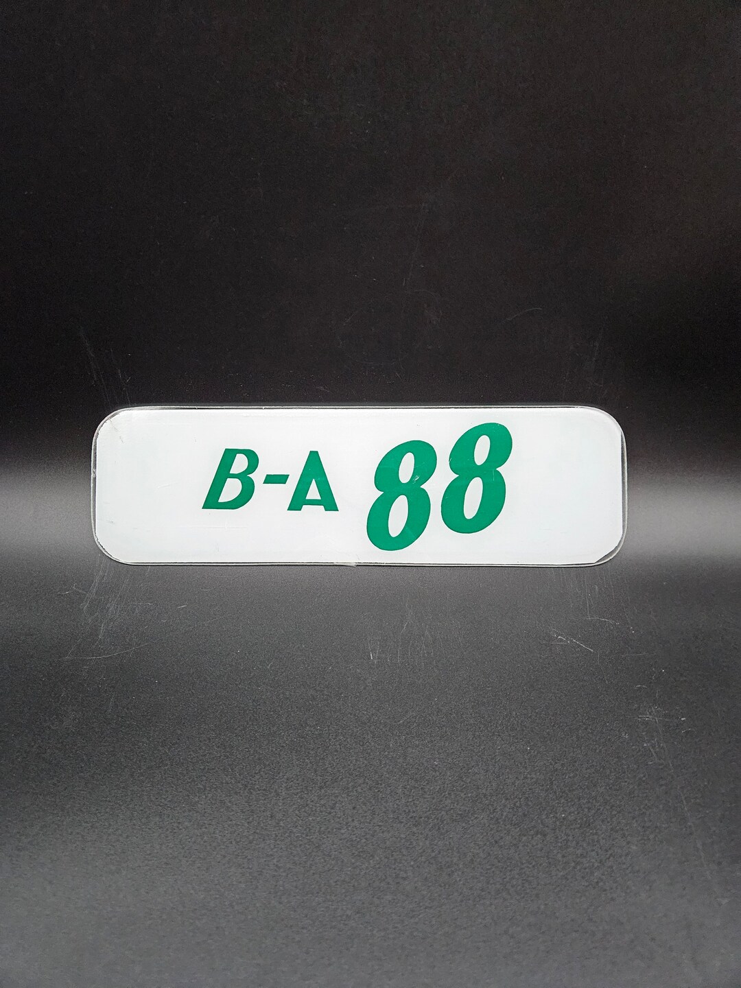 1950's Gas Pump Advertising Glass...b/a 88...original Ad Glass ...