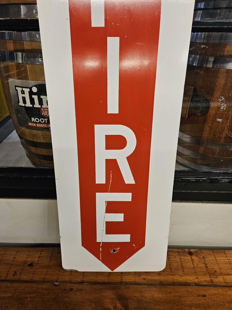 1960's Vintage fire Sign...salvaged From the Campbell's Soup Factory in ...