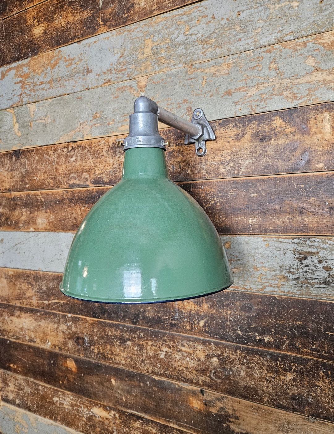 1940's Porcelain Service Station Light...original Benjamin Wall Mount ...