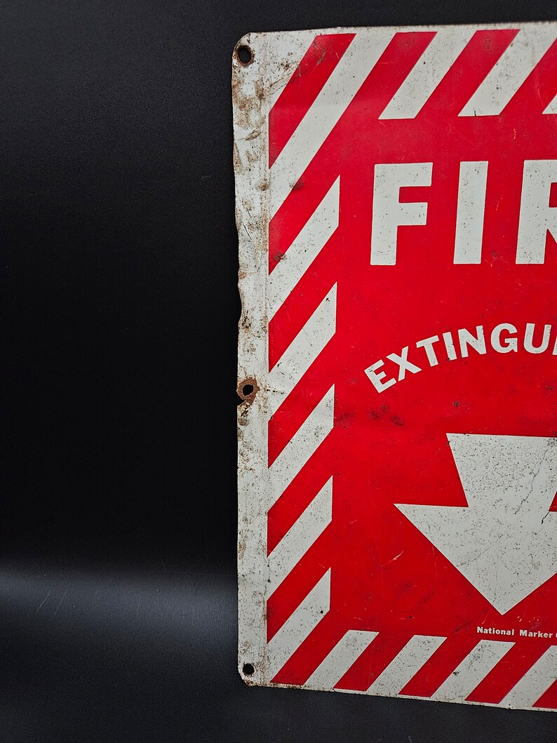 1940's Vintage fire Extinguisher Sign...two Sided Sign...original ...