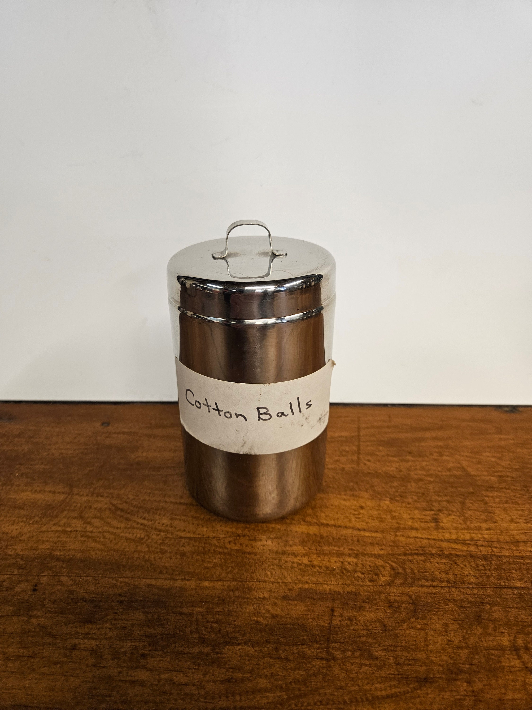 1950's Set of Medical Canisters...hospital Salvage...18/8 Stainless ...