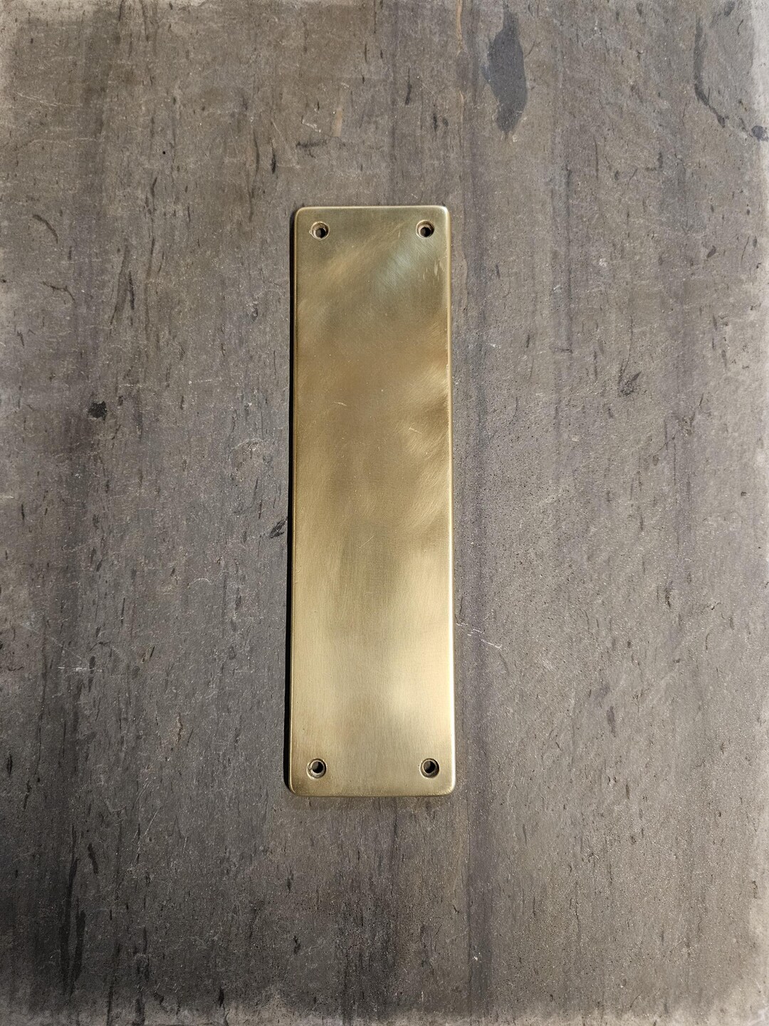 1930's Brass Door Push Plate...cast Brass Hospital Door Plate ...