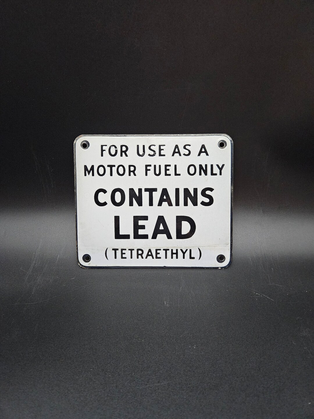 1950's Gas Pump....contains Lead....porcelain Sign....original Gas Pump ...