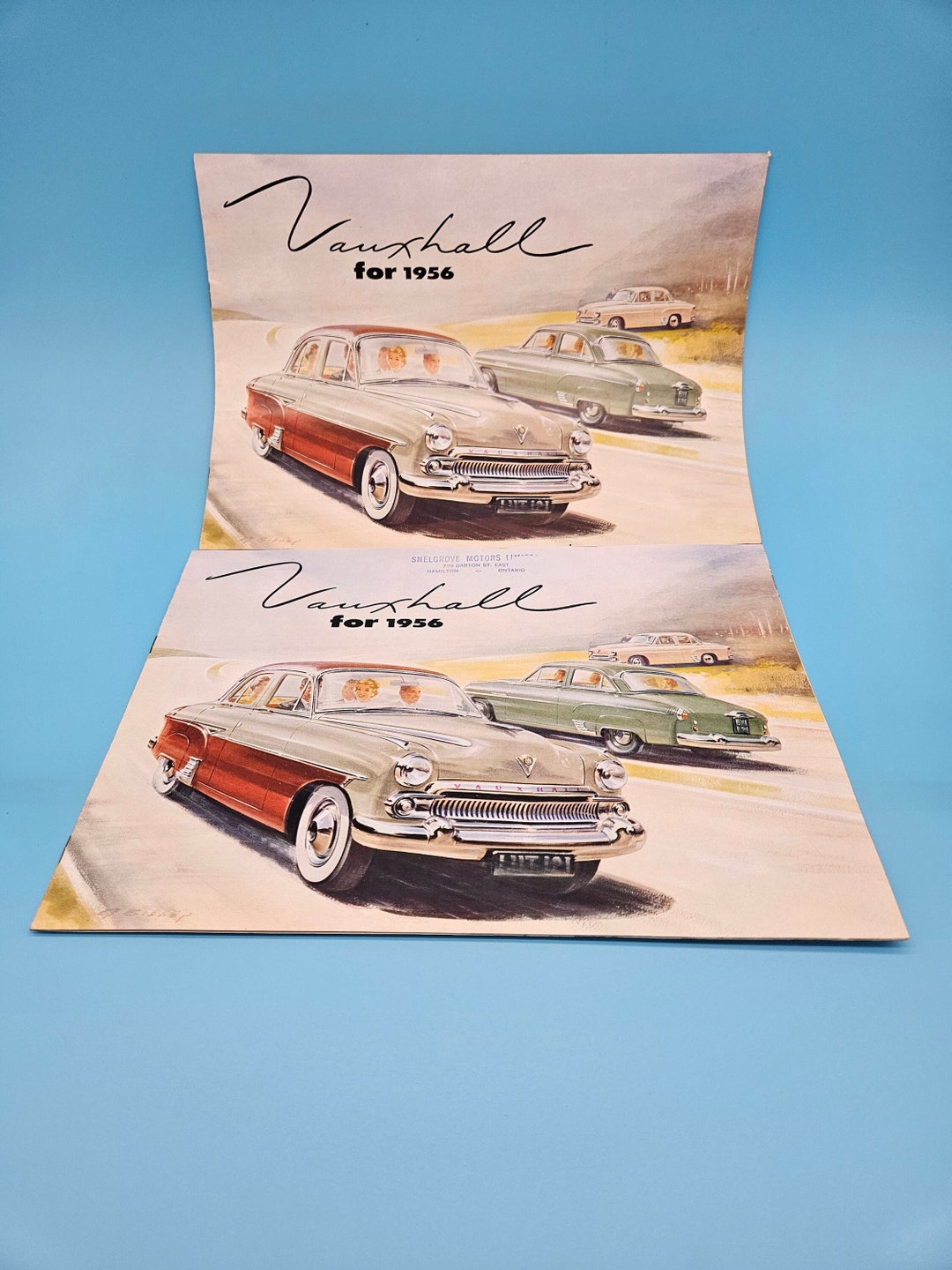 Vintage Car Brochures... 2 X Vauxhall for 1956...2 for 1 Price ...