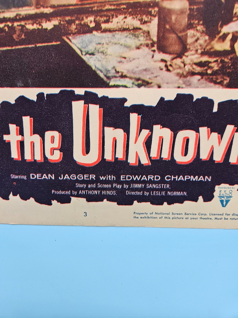 1956 Original Movie Poster..."x the Unknown"...lobby Card...rko ...