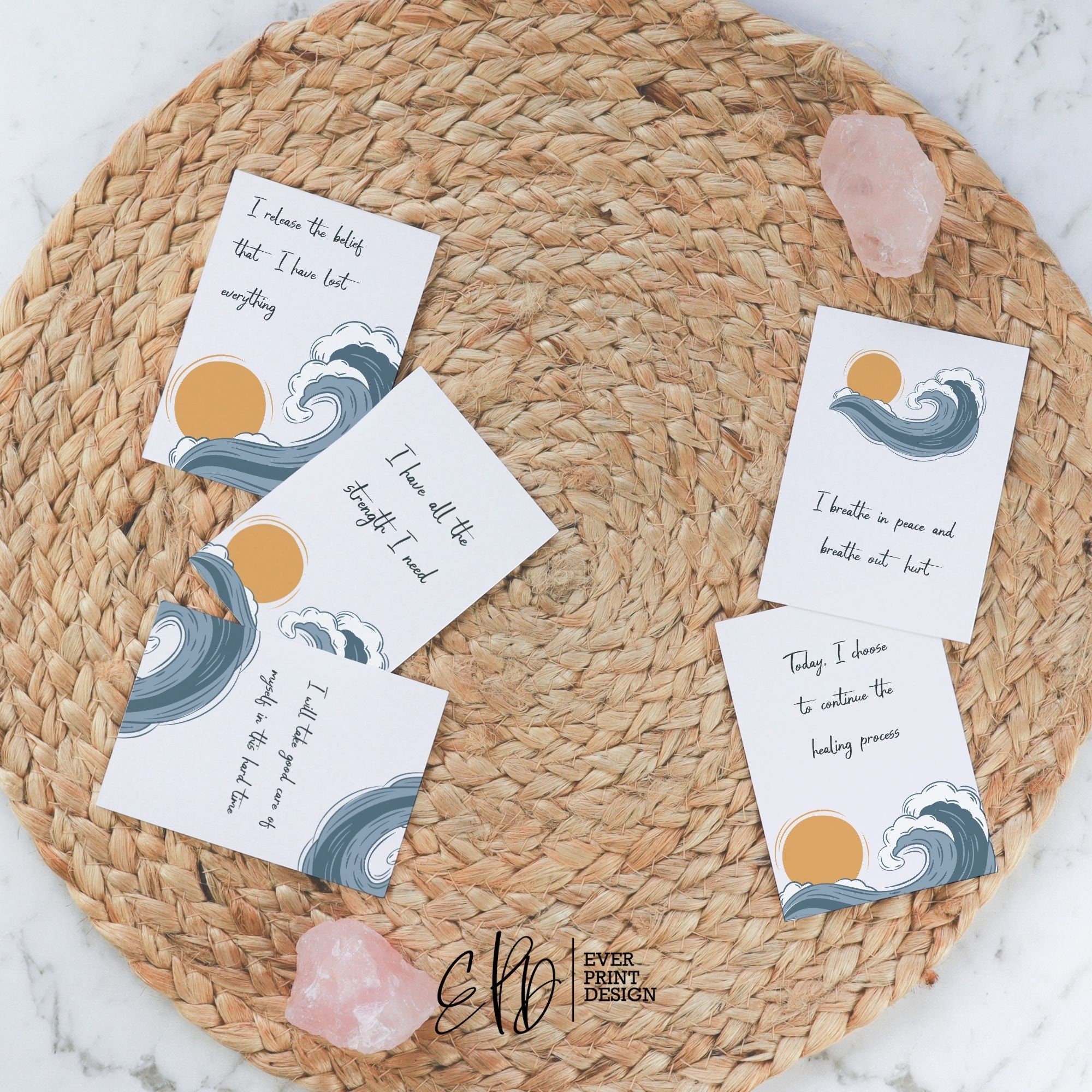 40 Grief Affirmation Cards Digital, Printable Grief Coping Cards ...