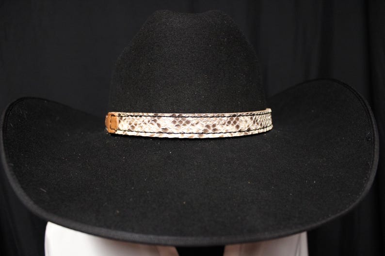 Python Snakeskin Leather Hatband - Etsy