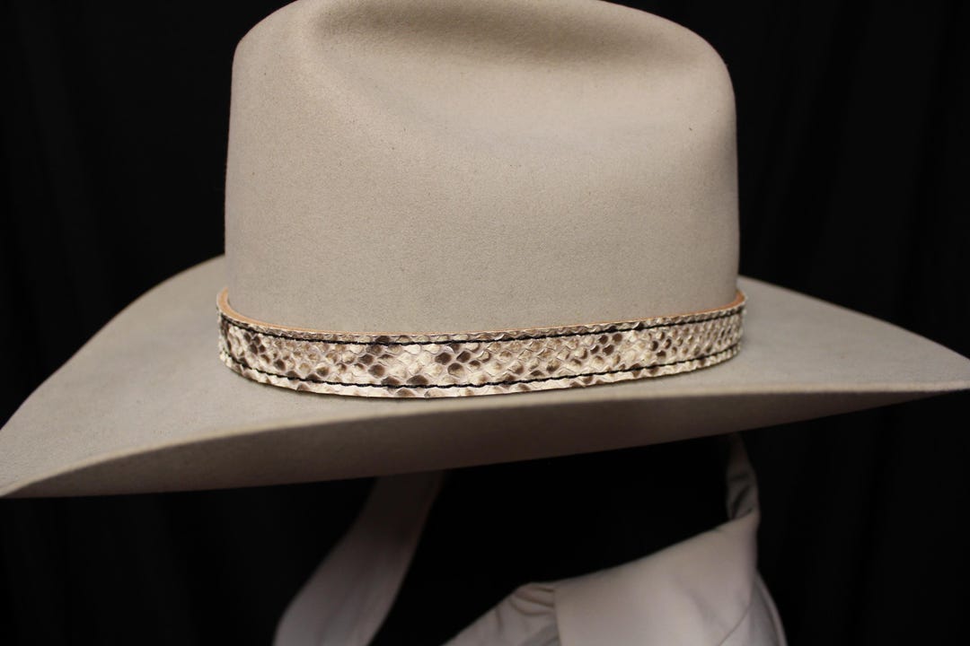 Python Snakeskin Leather Hatband - Etsy