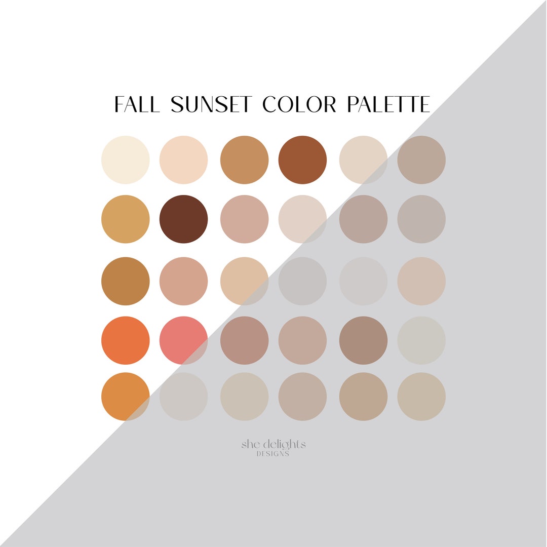 Fall Sunset Procreate Color Palette/swatches - Etsy