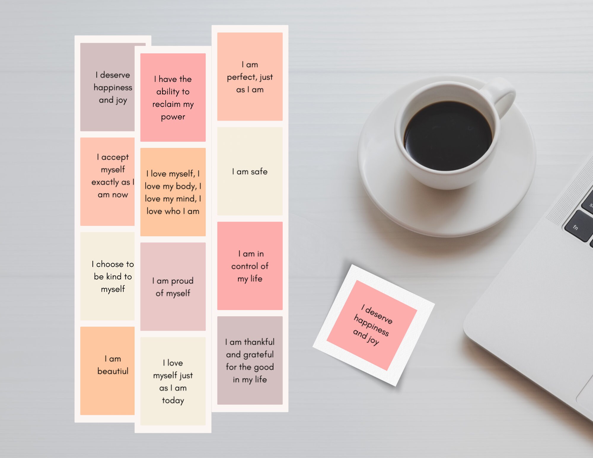 30 Printable Positive Affirmation Cards, Motivational Cards, Self-care ...