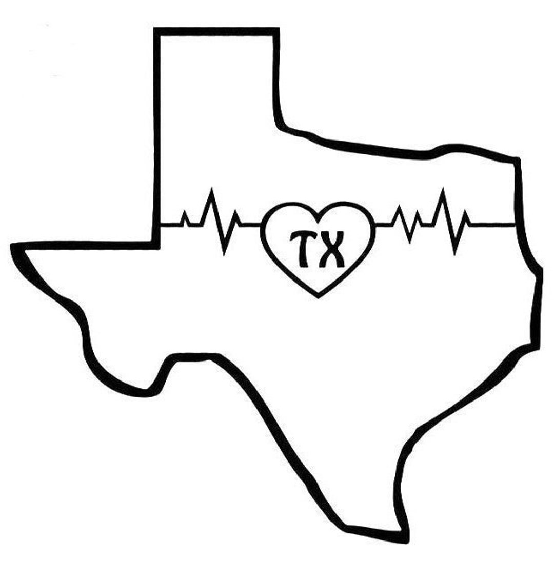 Heart Texas Any Size Or Color Custom Cut Vinyl Decal Sticker Etsy