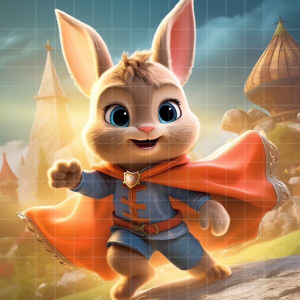 Superhero Bunny - Etsy