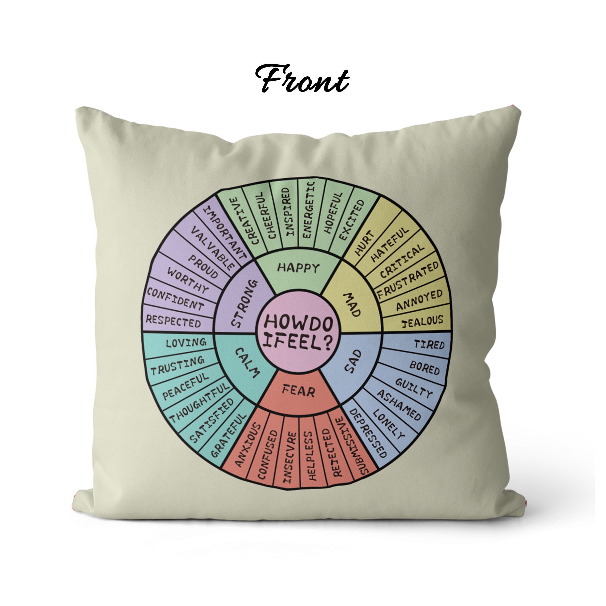 Feelings Wheel Pillow Emotions Wheel Pillow Wheel of - Etsy UK