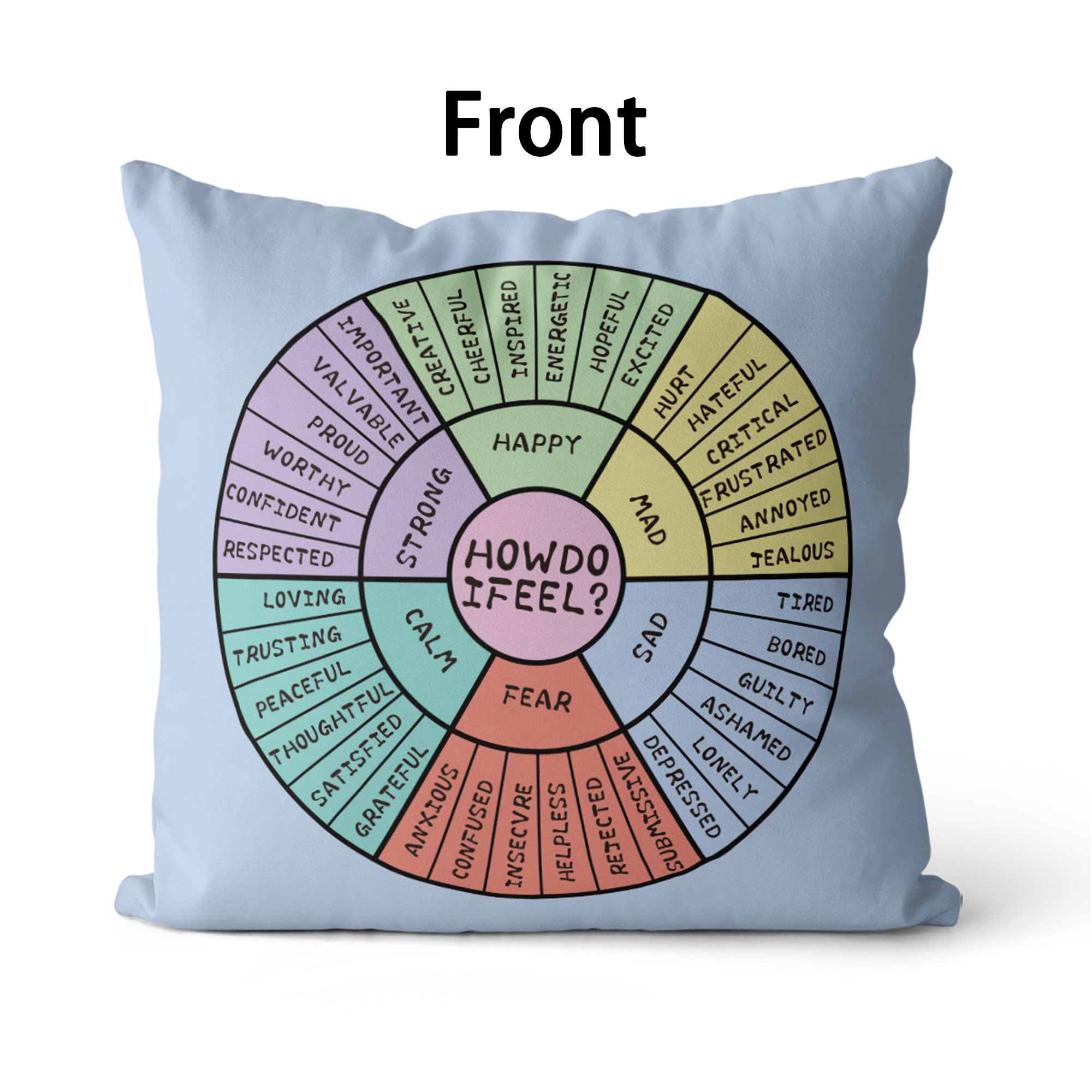 Feelings Wheel Pillow Emotions Wheel Pillow Wheel of - Etsy Australia
