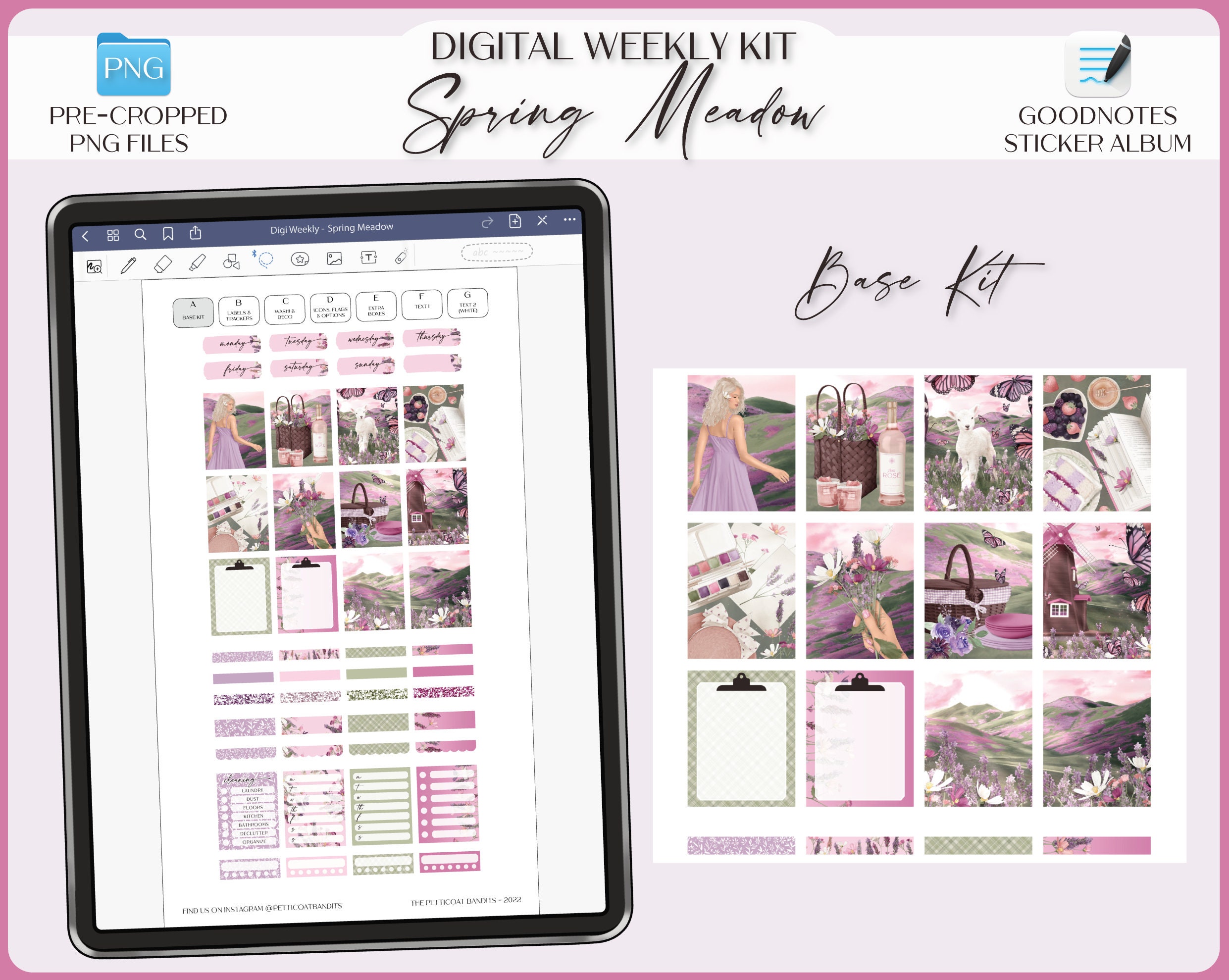 Digital Stickers for Goodnotes Weekly Planner Kit iPad Goodnotes ...