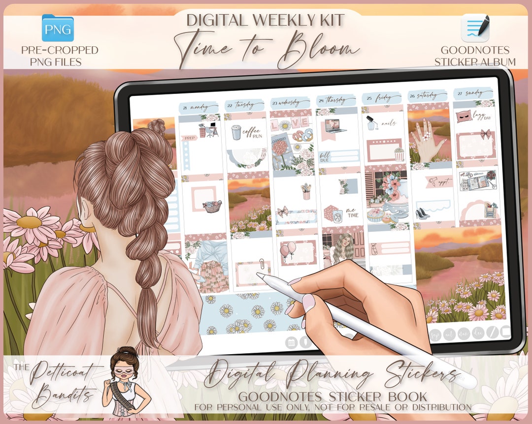 Digital Stickers for Goodnotes | Weekly Planner Kit | iPad Goodnotes ...
