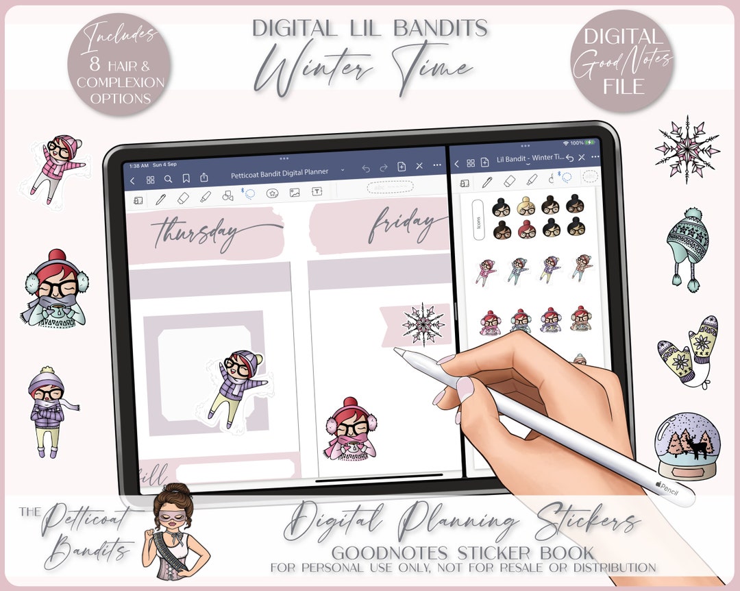 Lil' Bandit - Winter Time | Digital Character Stickers | iPad Cartoon ...