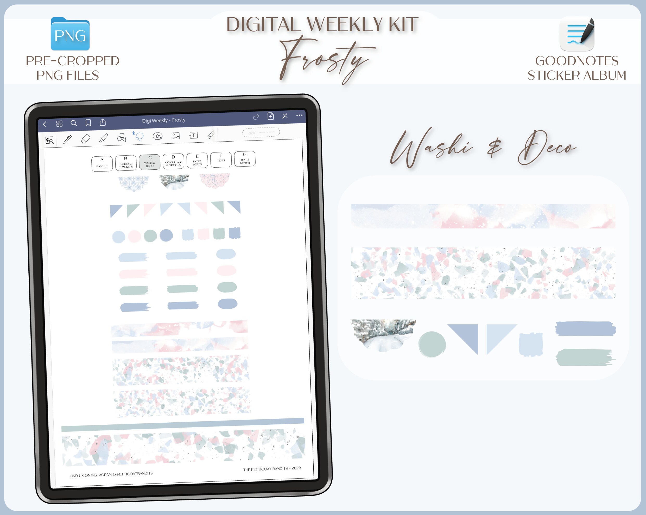 Digital Stickers for Goodnotes Weekly Planner Kit iPad Goodnotes ...