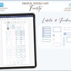Digital Stickers for Goodnotes Weekly Planner Kit iPad Goodnotes ...