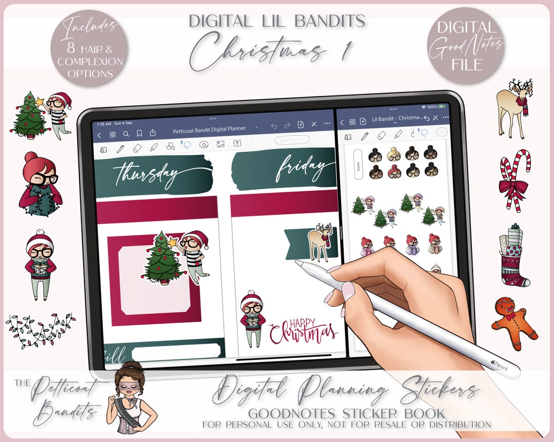 Lil' Bandit - Christmas | Digital Character Stickers | iPad Cartoon ...