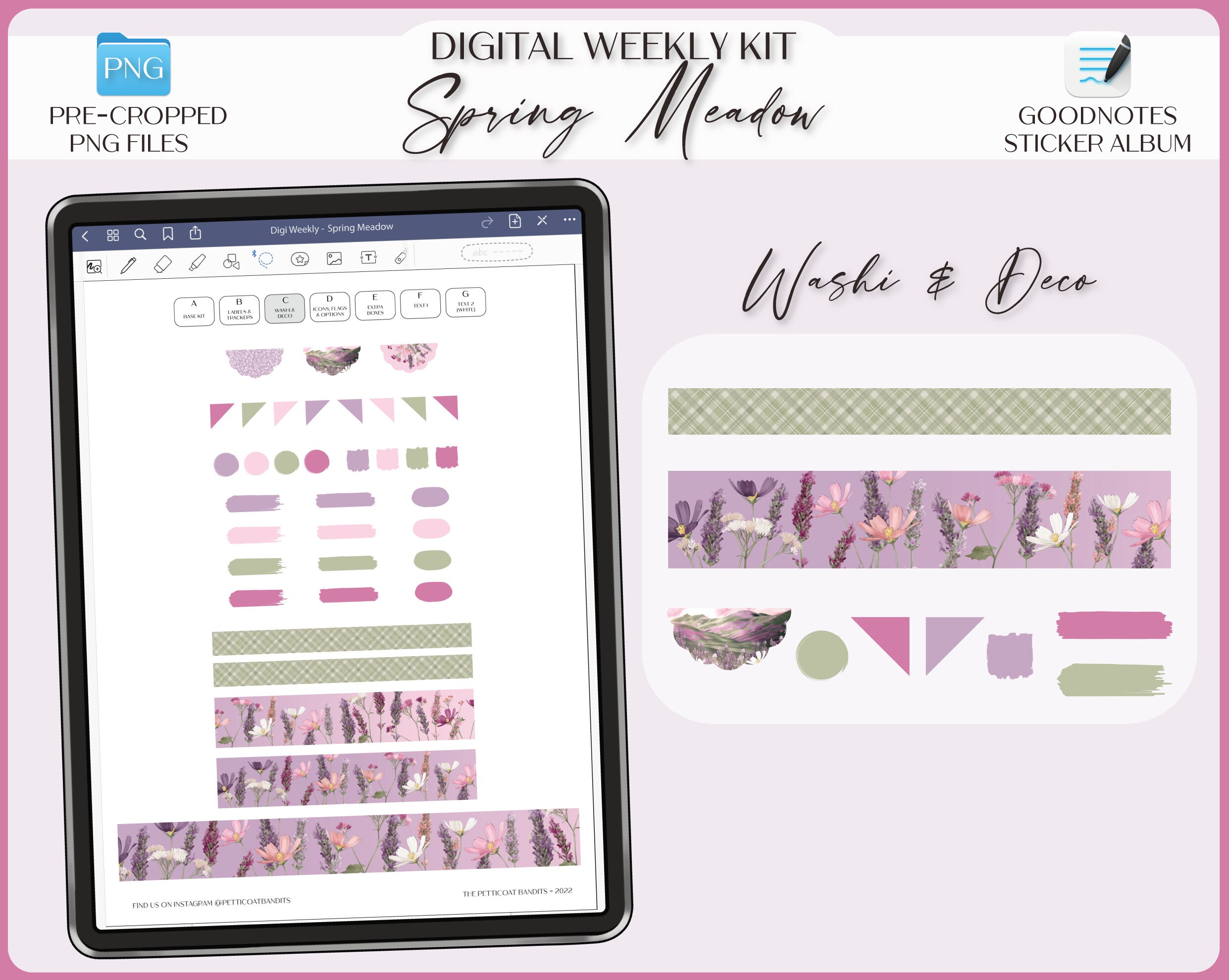 Digital Stickers for Goodnotes Weekly Planner Kit iPad Goodnotes ...