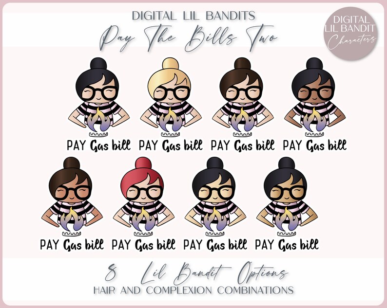 Lil' Bandit - Pay the Bills Two | Digital Character Stickers | iPad ...