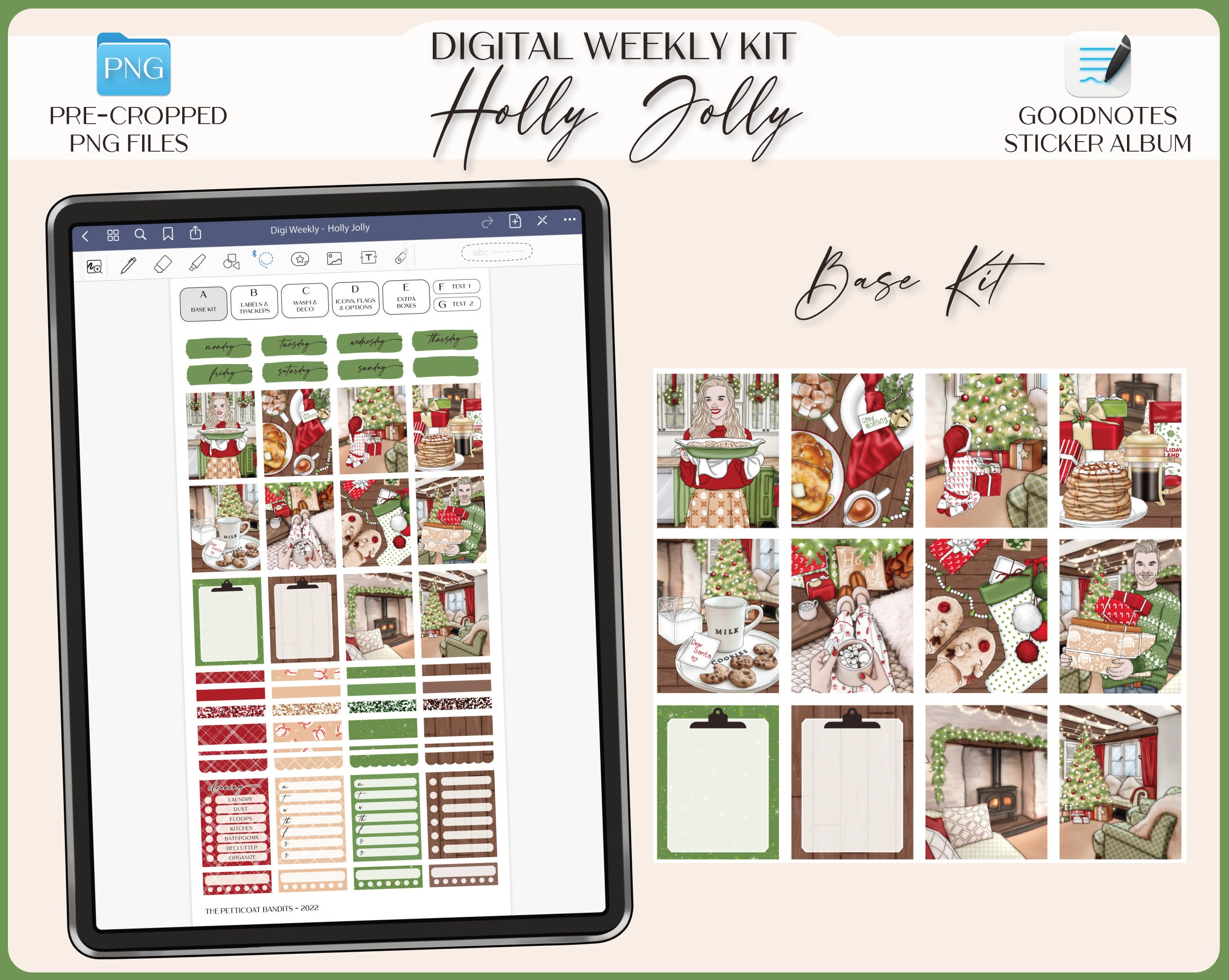 Digital Stickers for Goodnotes Weekly Planner Kit Ipad - Etsy