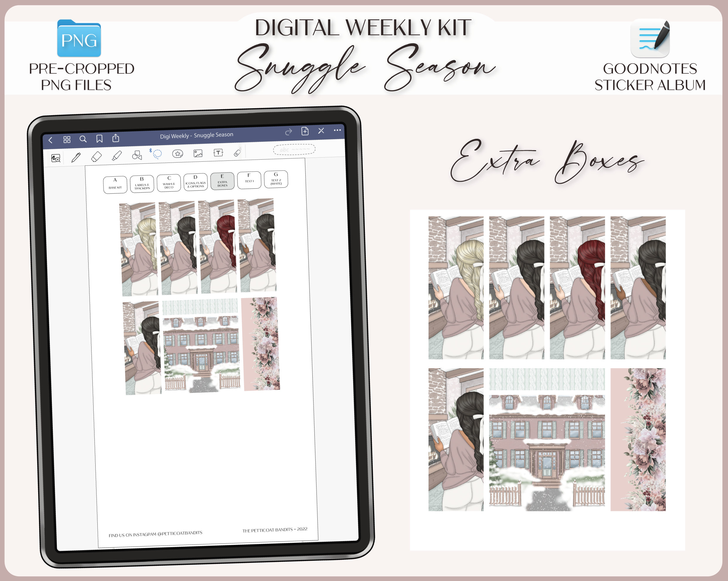Digital Stickers for Goodnotes | Weekly Planner Kit | iPad Goodnotes ...