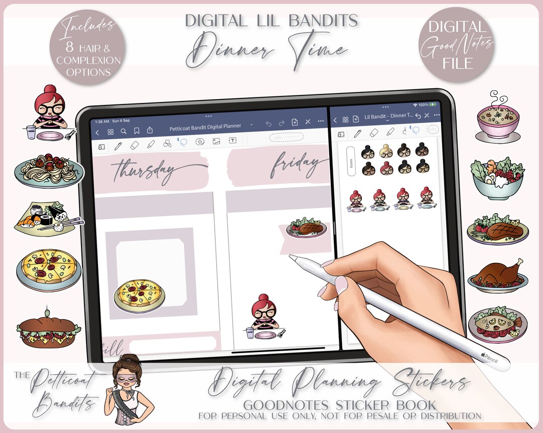 Lil' Bandit Dinner Time Digital Character Stickers - Etsy