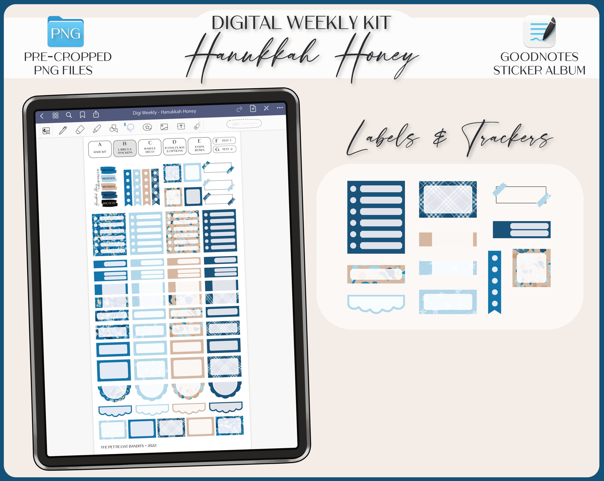 Digital Stickers for Goodnotes | Weekly Planner Kit | iPad Goodnotes ...